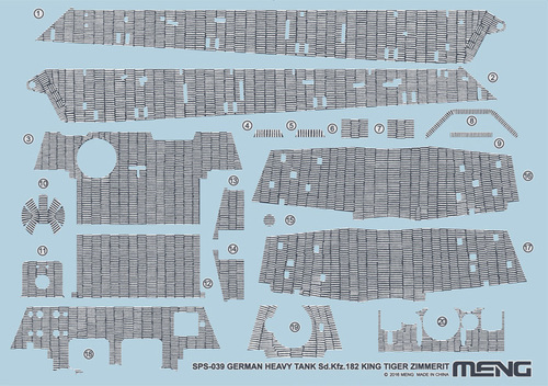Meng Model SPS39 Sdkfz 182 King Tiger-Zimmerit decal