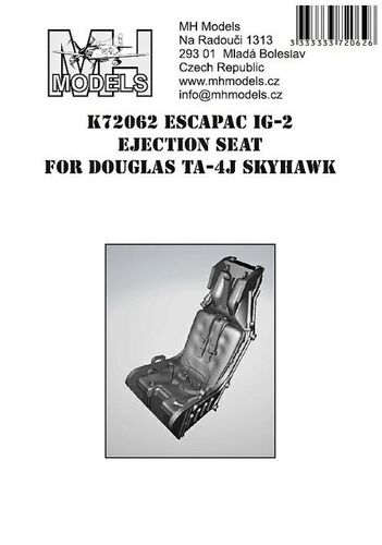 MH Models K72062 ESCAPAC IG-2 Ejection Seat for Douglas TA-4J Skyhawk