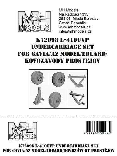 MH Models K72098 L-410UVP Undercarriage Set (For Gavia/AZ Model/Eduard/Kovozávody Prostějov)