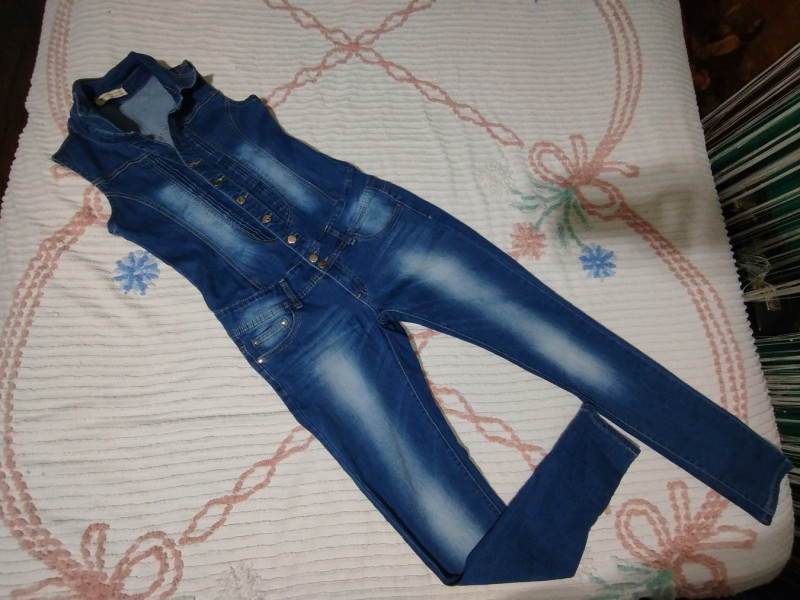 Miss bon bon® MB JEANS TEGLJIVI KOMBINEZON kao NOV S-M