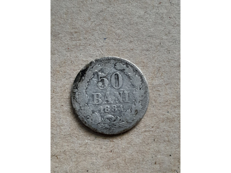 Rumunija 50 Bani 1884 srebro-redje