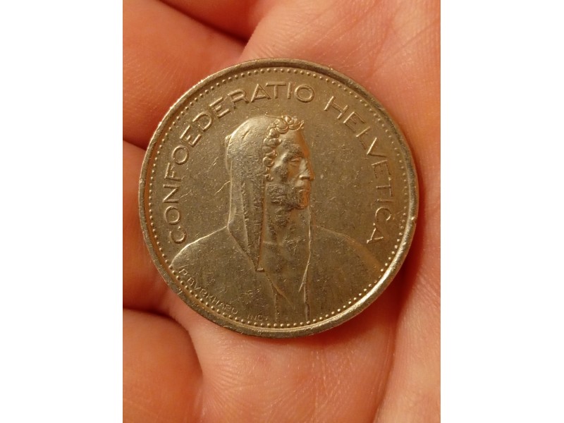 5 franc 1975g. Svajcarska