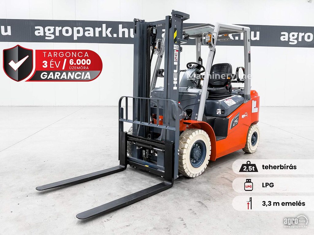 Novi Heli G3 2,5 ton LPG forklift with 3,3 meter lift viljuškar na gas