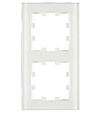 Okvir dvostruki, stakleno beli, VISIO 55
VISIO S 55 (55x55), ABS, ROHS, stakleno beli