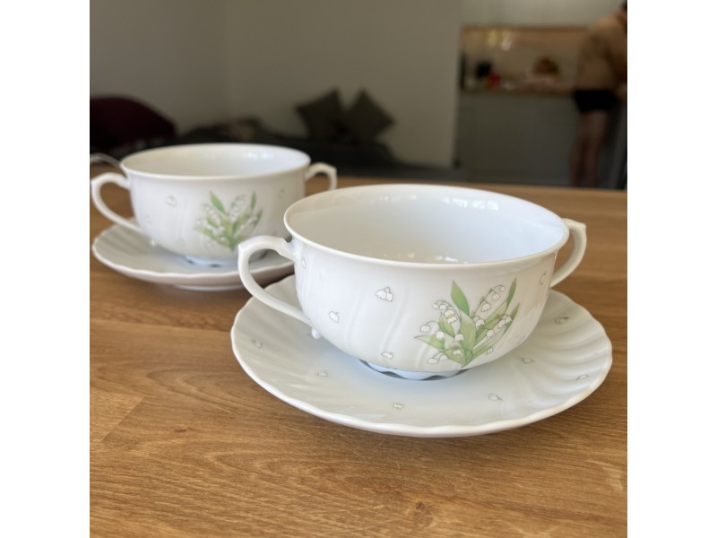 Seltmann Weiden Bavaria Regina set, 2 šolje i 2 tacne