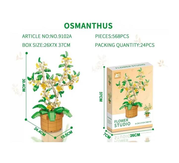 MAGAZA KONSTRUKTOR KOCKE BILJKA CVET OSMANTHUS 568 PCS 58431