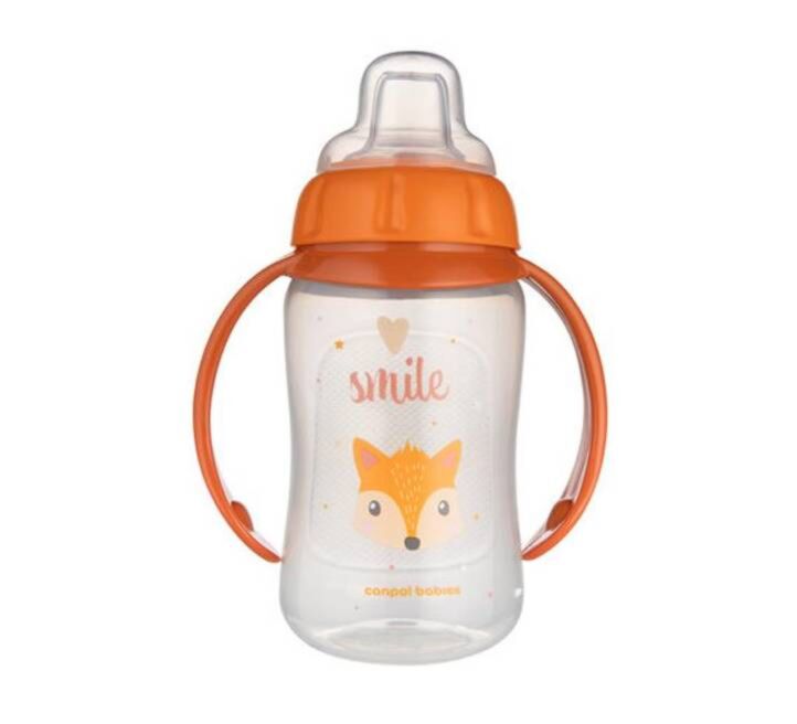 CANPOL BABIES FLAŠICA SA KLJUNOM I RUČKAMA 320 ML - NARANDŽASTA 56/512_ORA