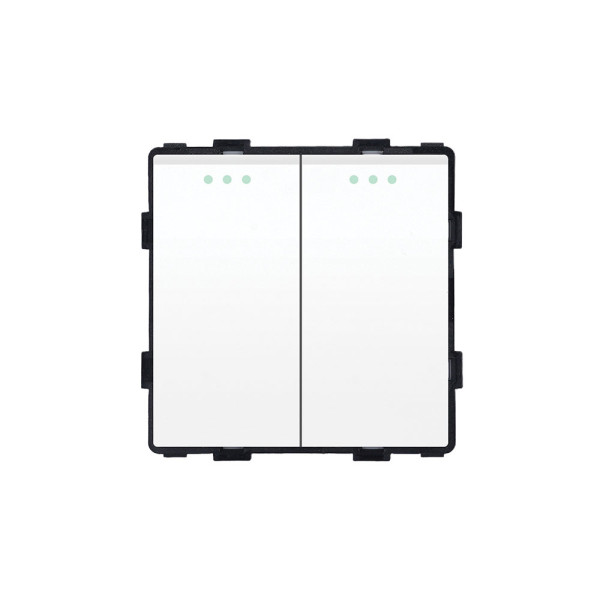 ELEMENT 2 GANG 1 WAY SWITCH, WHITE