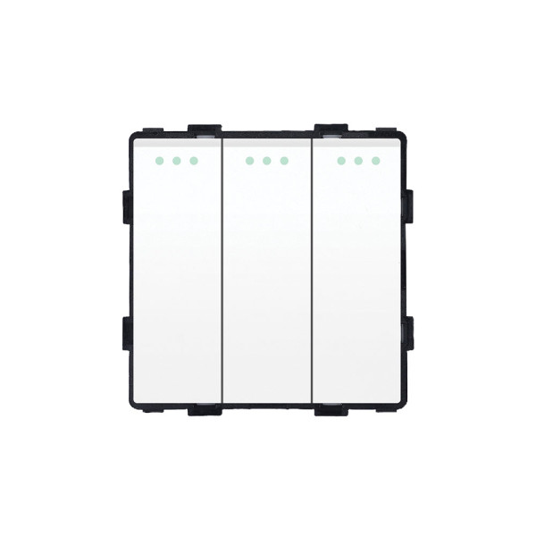 ELEMENT 3 GANG 1 WAY SWITCH, WHITE