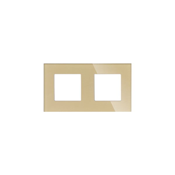 ELEMENT DOUBLE DECORATIVE GLASS PANEL, GOLD