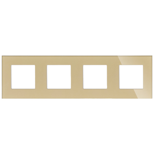 ELEMENT FOURFOLD DECORATIVE GLASS PANEL, GOLD