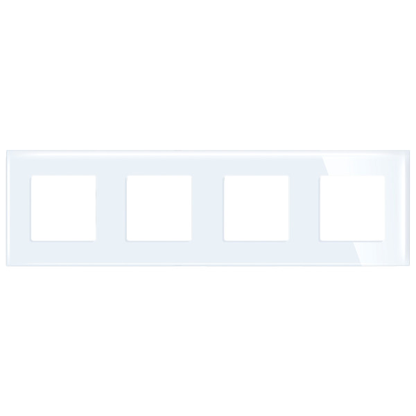 ELEMENT FOURFOLD DECORATIVE GLASS PANEL, WHITE