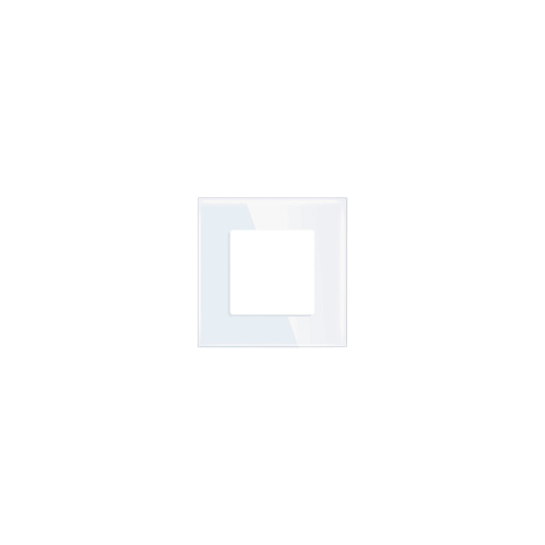 ELEMENT SINGLE DECORATIVE GLASS PANEL, WHITE