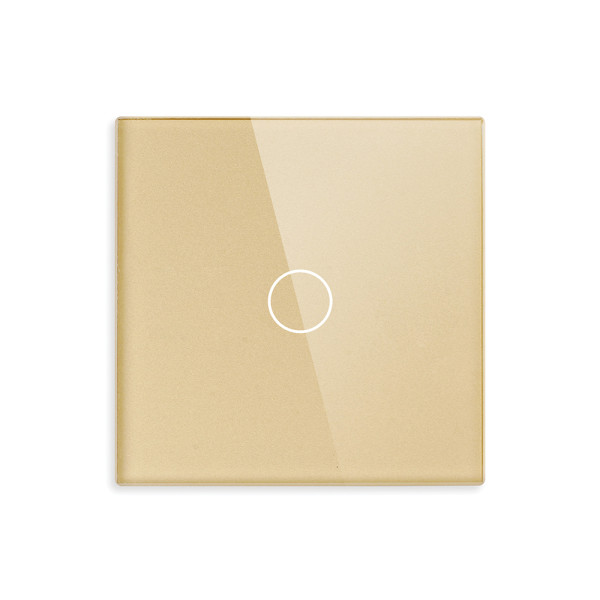 ELEMENT SMALL GLASS PANEL 1 GANG, GOLD