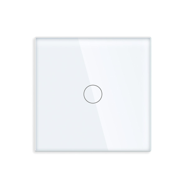 ELEMENT SMALL GLASS PANEL 1 GANG, WHITE