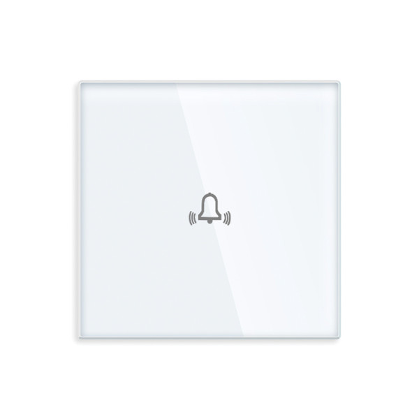 ELEMENT SMALL GLASS PANEL DOORBELL, WHITE