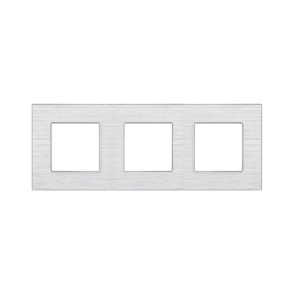 ELEMENT TRIPLE DECORATIVE ALUMINIUM PANEL, SILVER
