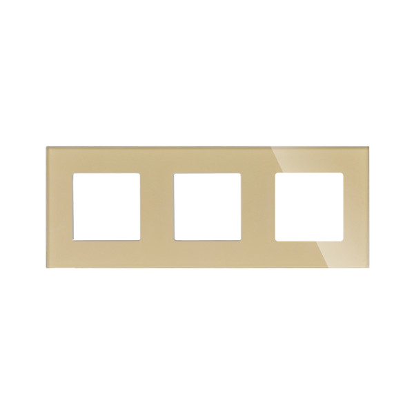 ELEMENT TRIPLE DECORATIVE GLASS PANEL, GOLD