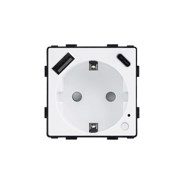 ELEMENT ZIGBEE GERMAN SOCKET+USB, WHITE