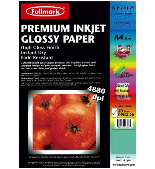 Fullmark Premium Glossy foto papir A4 150 g/m² – 20 listova