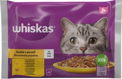HRANA ZA MAČKE IZBOR ŽIVINE SENIOR WHISKAS 4X85G