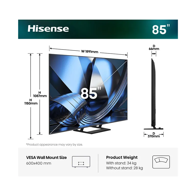 HISENSE 85 inča 85U7SE ULED Mini-LED 4K UHD Smart TV