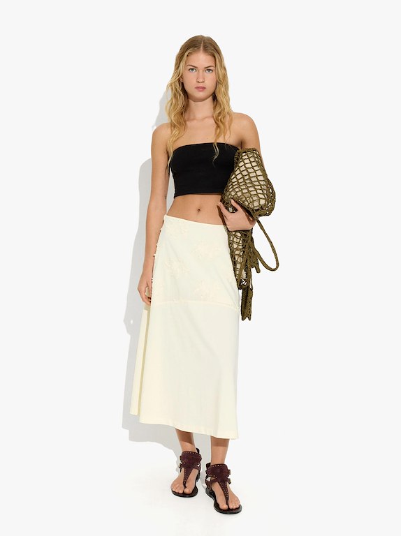 SKIRT WITH 100% COTTON EMBROIDERY