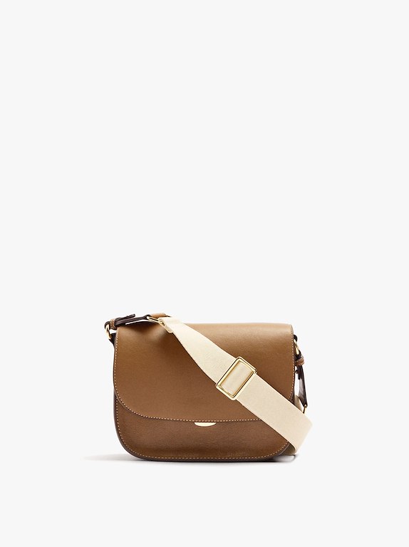 COLOR BLOCK CROSSBODY BAG WITH FLAP