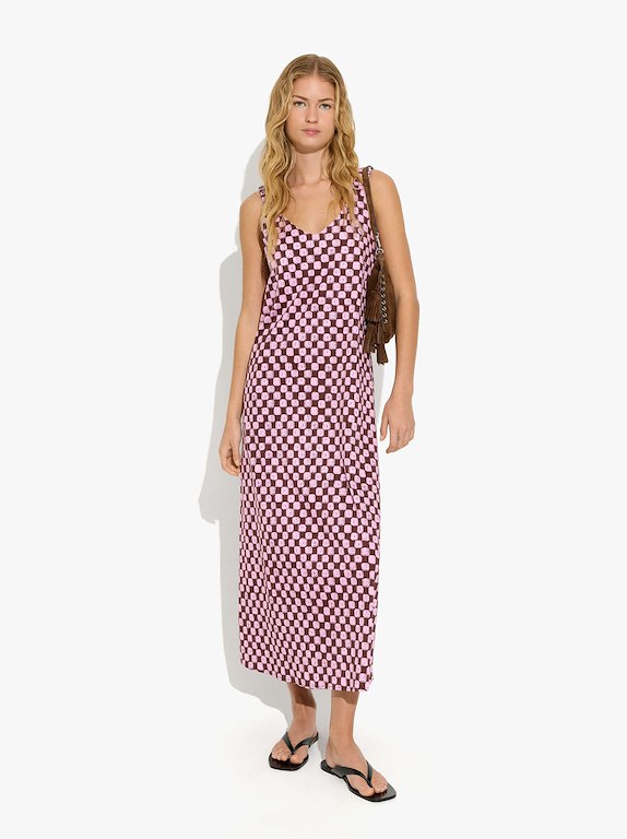 LONG DRESS WITH SQUARES
