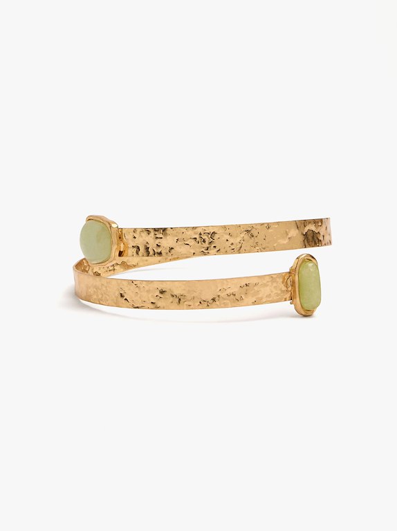 CROSSED BRACELET WITH STONES