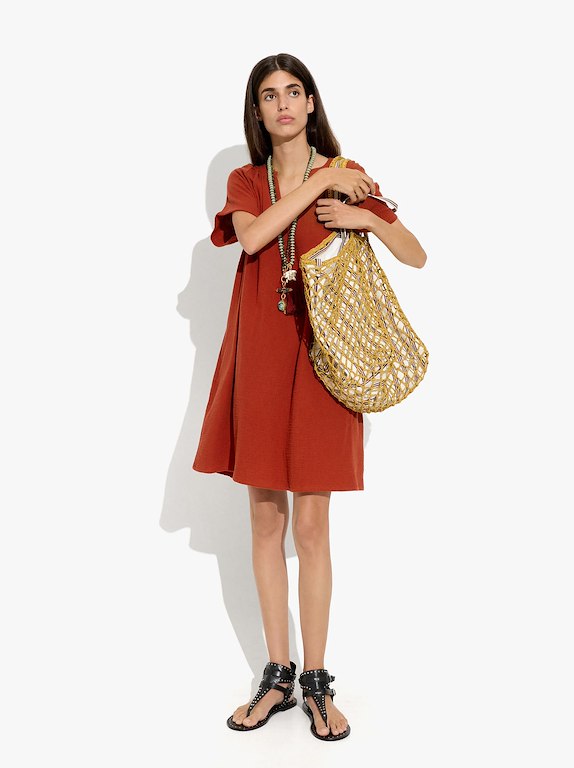 PLAIN DRESS WITH 100% COTTON