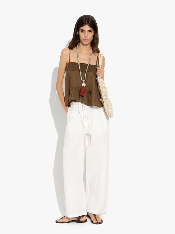 TOP WITH 100% LINEN STRAPS