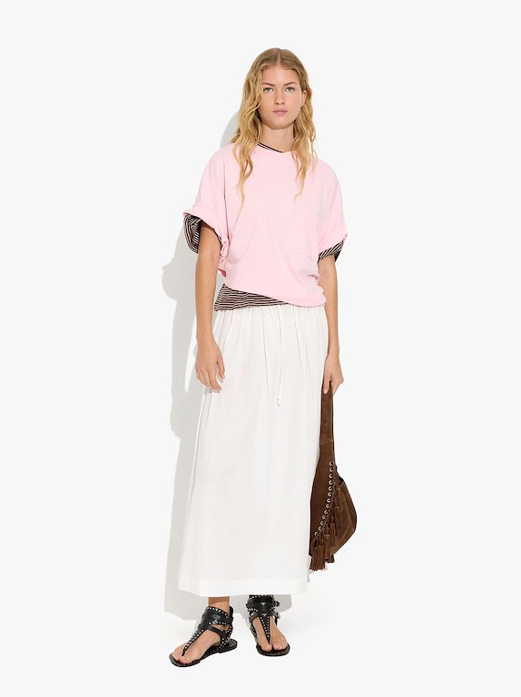 PLAIN COTTON T-SHIRT WITH POCKET