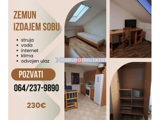 Zemun, soba za izdavanje