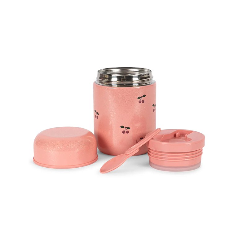 Konges Slojd glitter termo posuda za hranu, cherry glitter