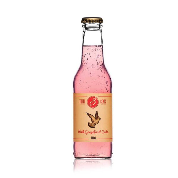 Three Cents Pink Grapefruit Soda 0.20L