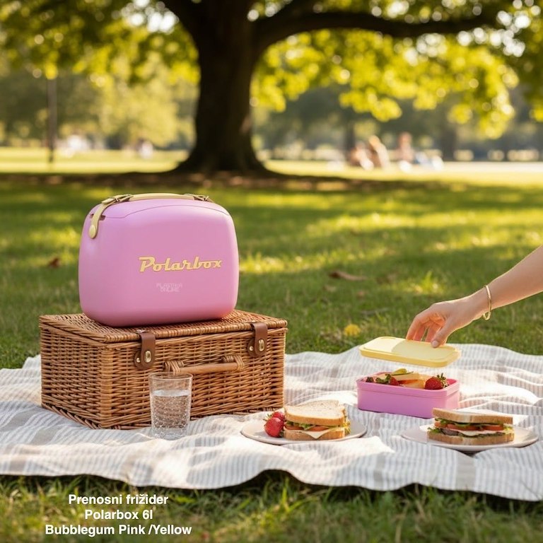 Ručni frižider Polarbox 6L- Bubblegum Pink / Yellow