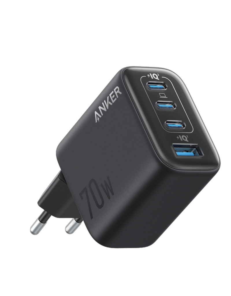 ANKER Zolo 70W 4-porta(3x USB-C i 1x USB-A) zidni punjac crni