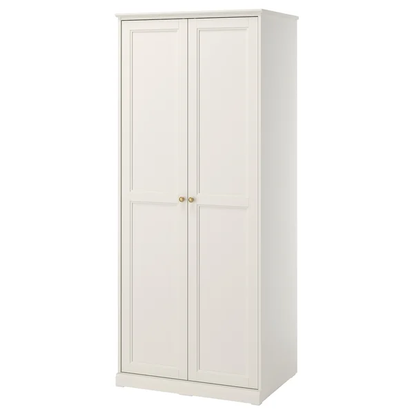 Garderober s 2 vrata, prljavobela, 82x60x194 cm