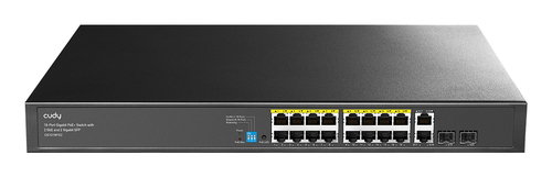 GS1018PS2 16-Port Gigabit PoE+ Switch with 2 Uplink Gigabit Ports and 2 Gigabit SFP Slots 200W