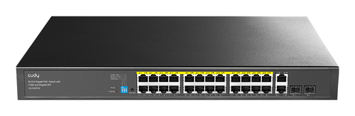 GS1026PS2 24-Port Gigabit PoE+ Switch with 2 Uplink Gigabit Ports and 2 Gigabit SFP Slots 300W
