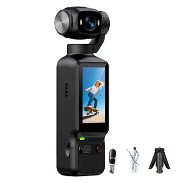 LK-032 HANDHELD VLOG ACTION CAMERA WITH STABILIZATION - BLACK