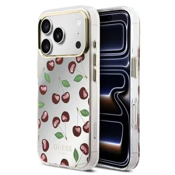 IPHONE 17 PRO MAX GUESS MIRROR GLITTER CHERRY HYBRID CASE - MAGSAFE COMPATIBLE