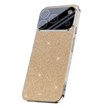 IPHONE 17 PRO MAX SPARKLING GLITTER HYBRID CASE - GOLD
