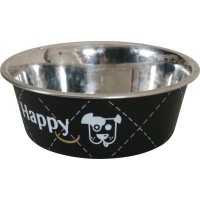475 431NOI Zolux Činija Rostfraj Happy Crna 14cm 0.4L