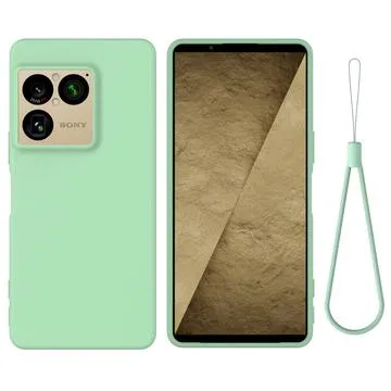 SONY XPERIA 1 VIII LIQUID SILICONE CASE WITH HAND STRAP - GREEN