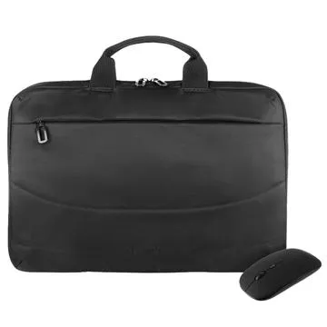 TUCANO IDEA BUNDLE 15.6" LAPTOP BAG WITH WIRELESS MOUSE - BLACK