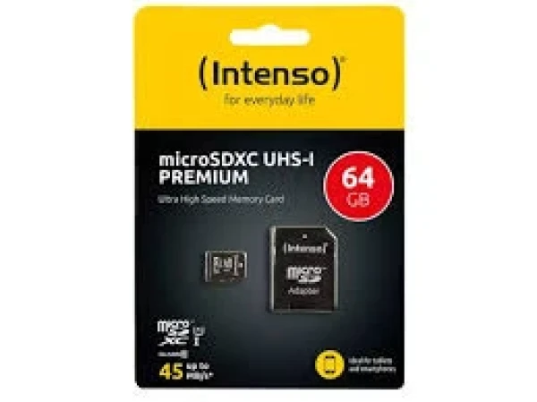 Micro SDXC Intenso 64GB UHS-I Premium 3423490 + adapter