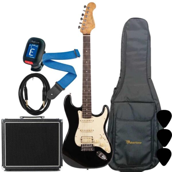 Wakertone VK15-BK 60W komplet paket električna gitara sa pojačalom i opremom