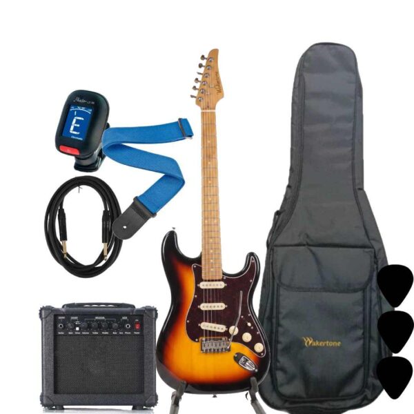 Wakertone VK62-SB 15W komplet paket električna gitara sa pojačalom i opremom